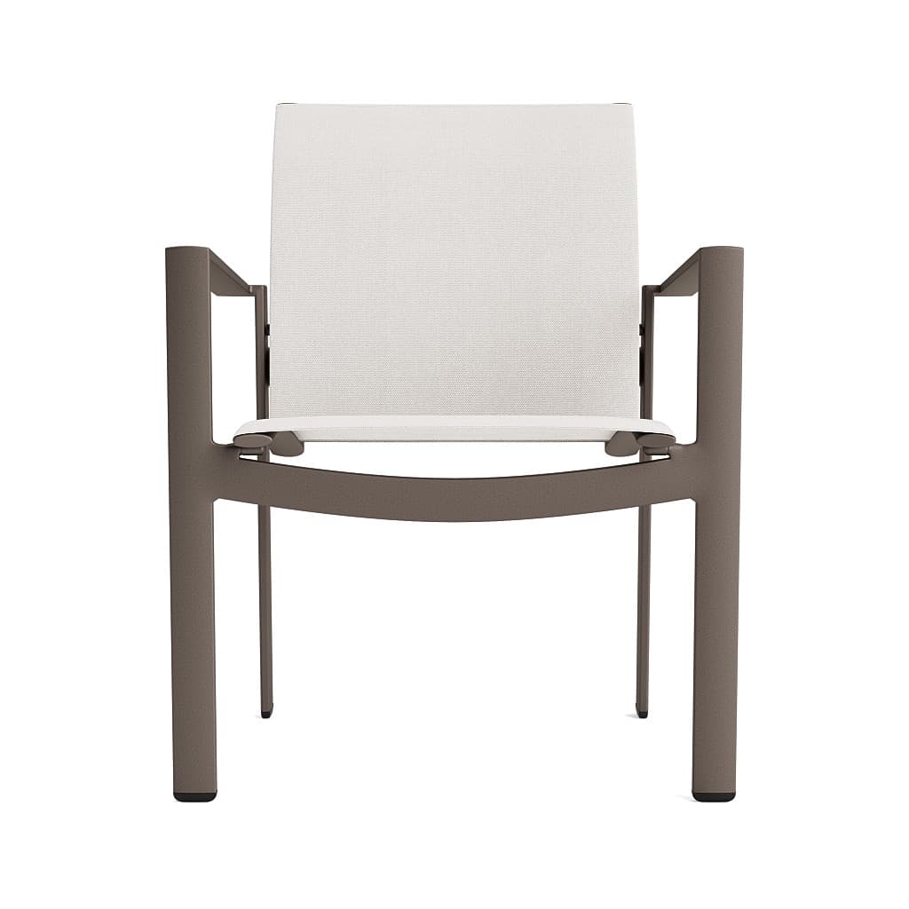 Parkway Sling Stacking Arm Chair - Brown Jordan