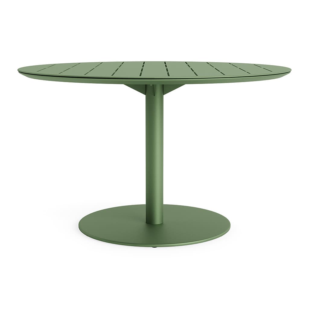 Lisbon 48" Round Dining Table Slat Top - Brown Jordan